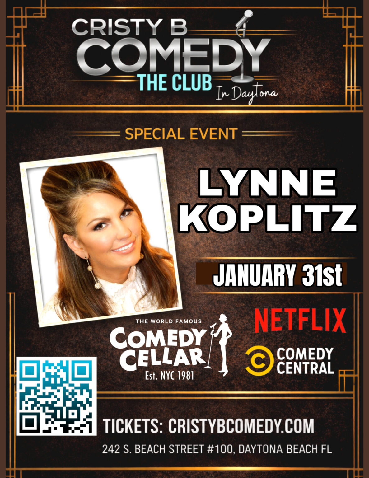 LYNNE KOPLITZ live at Cristy B's - Cristy B Comedy Club
